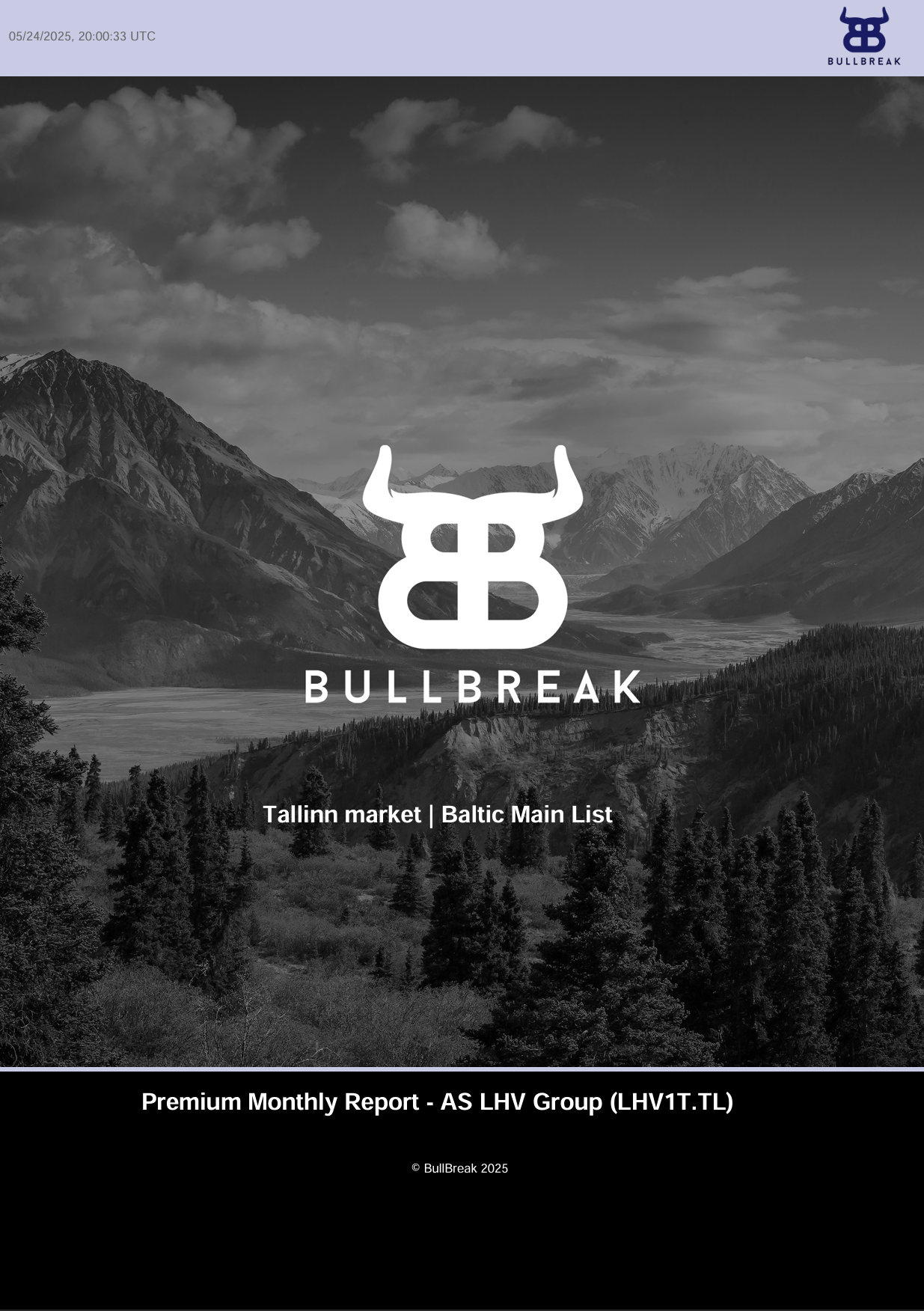 Premium Monthly Report - AS LHV Group (LHV1T.TL) - May 2025 – BullBreak